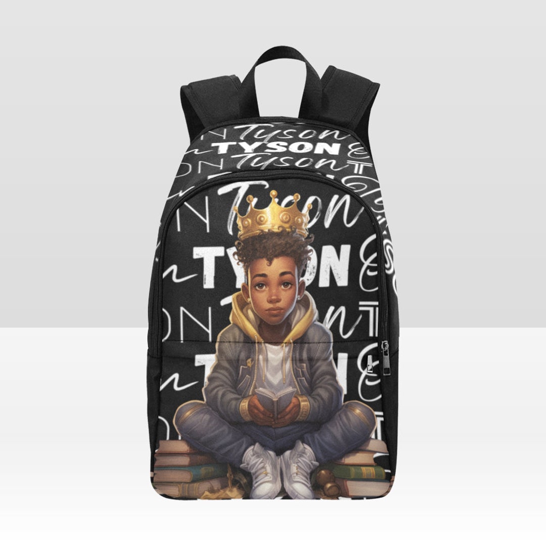 Black Boy Bookbag, Black Boy Backpack, Black Boy Bag, King, Young King ...