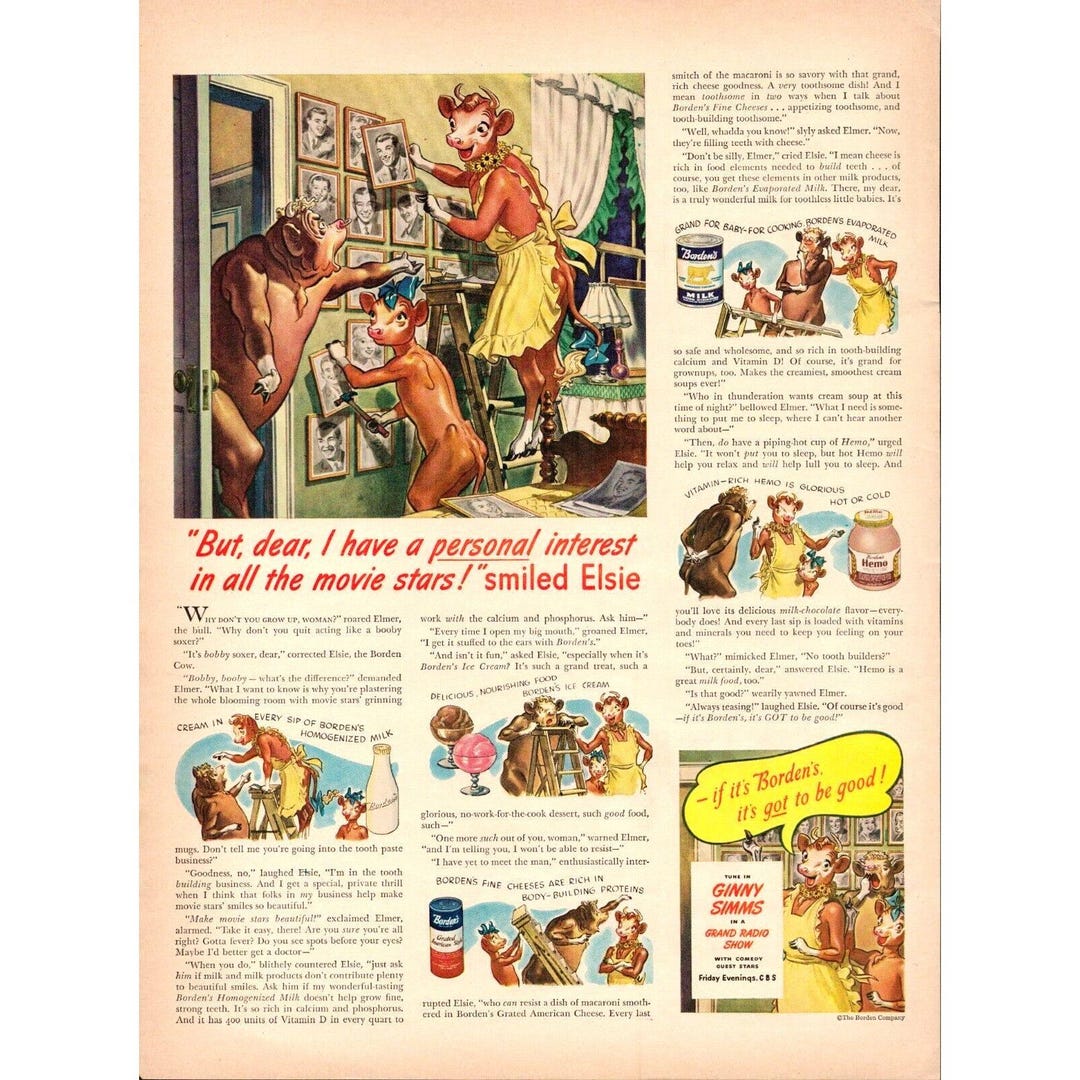 The Borden Company 1946 Vintage Print Ad (L7) - Etsy