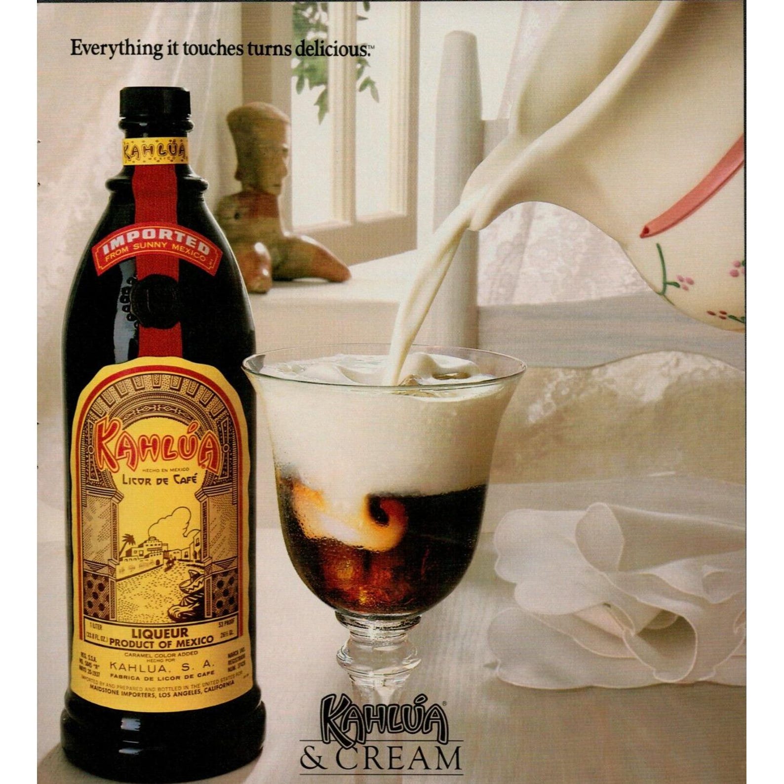 1989 Kahlua & Cream Vintage Print Ad (L14) - Etsy