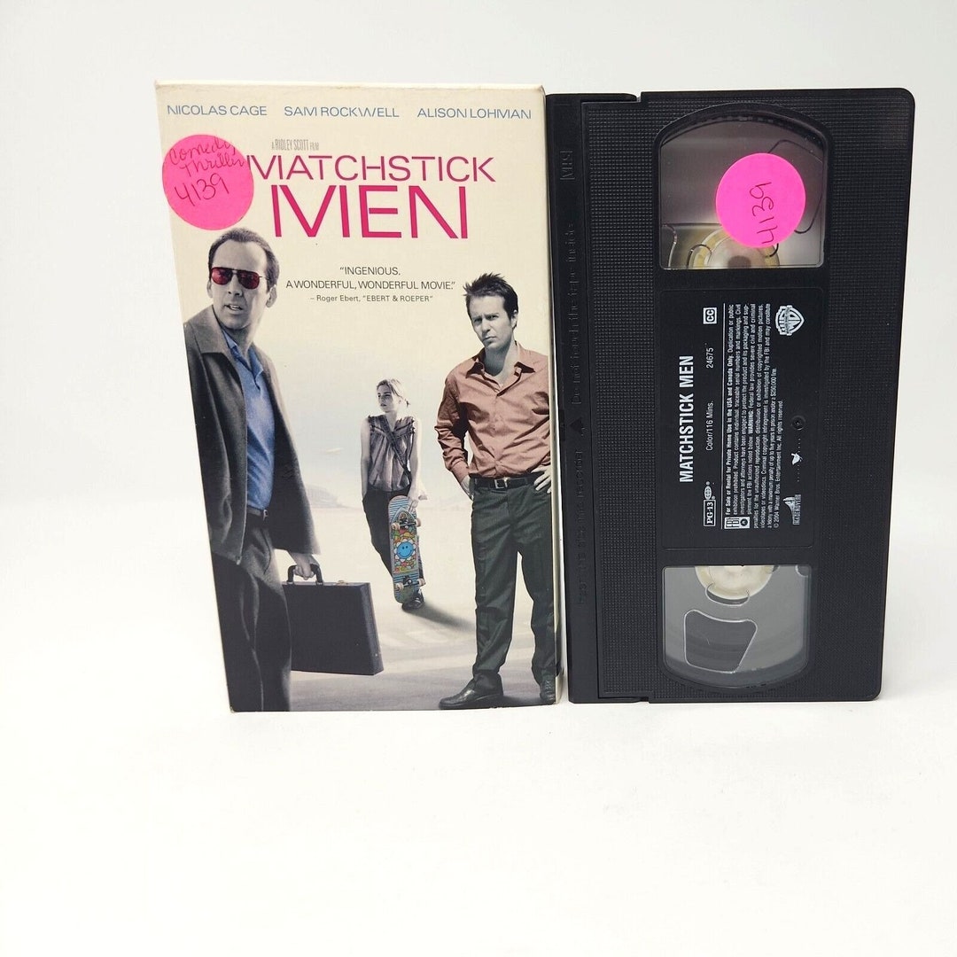 Matchstick Men VHS, 2004 Nicolas Cage, Sam Rockwell, Alison Lohman v5 ...