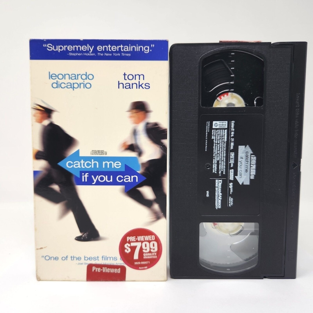 Catch Me If You Can (VHS, 2003) Leonardo Dicaprio, Tom Hanks Rated PG-13 (v12) - Etsy