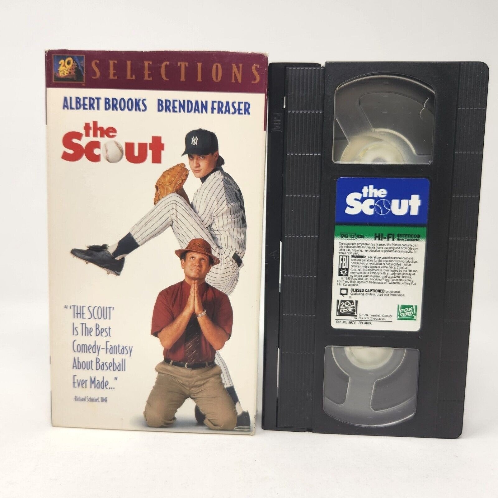 The Scout VHS, 1995 Albert Brooks, Brendan Fraser Rated PG-13 v9 - Etsy