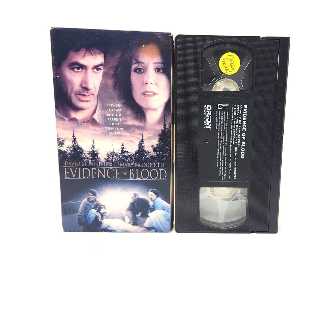 Evidence of Blood VHS,1997 David Strathairn, Mary Mcdonnell Rated PG-13 ...