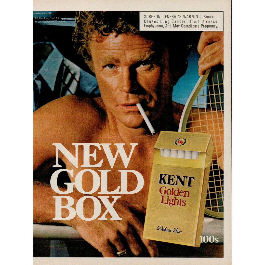 1985 Kent Golden Lights 100s Cigarettes Vintage Print Ad (L20) - Etsy
