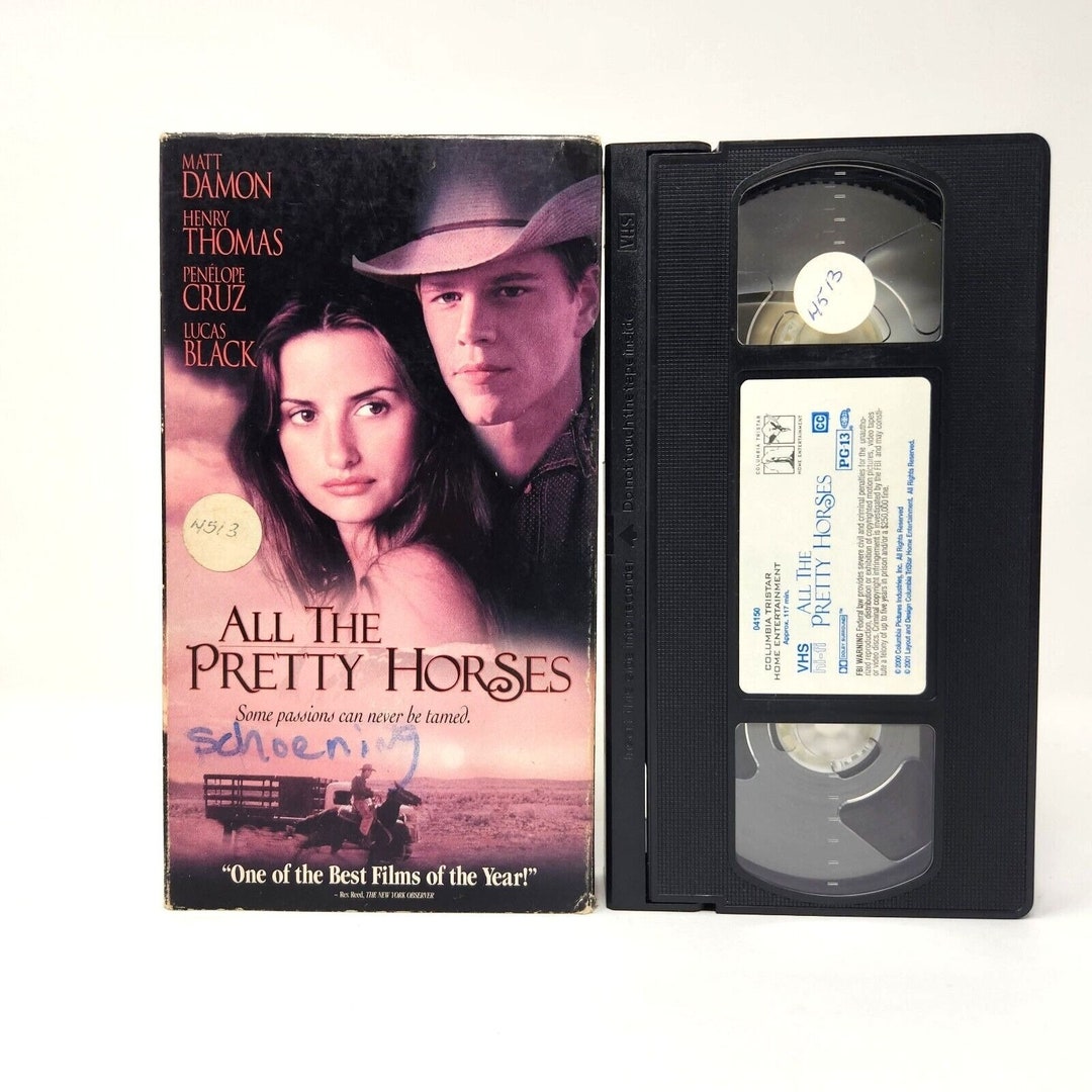 All the Pretty Horses (VHS, 2001) Matt Damon, Penelope Cruz, Henry Thomas (v3) - Etsy