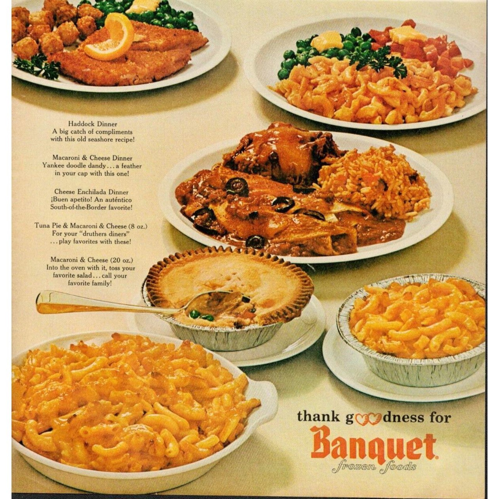 1966 Banquet Frozen Foods Vintage Print Ad L4 - Etsy