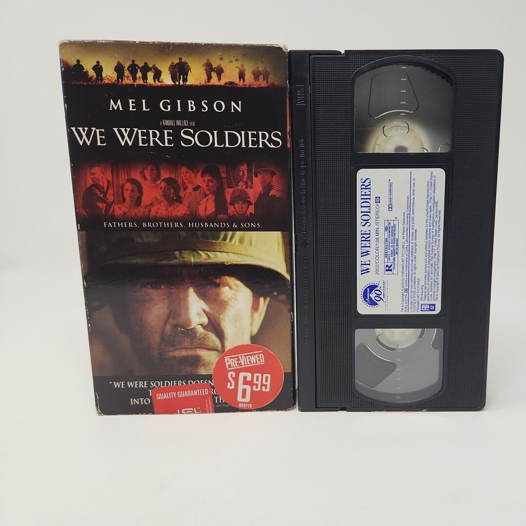 We Were Soldiers VHS, 2002 Mel Gibson Rated R Paramount v6 - Etsy