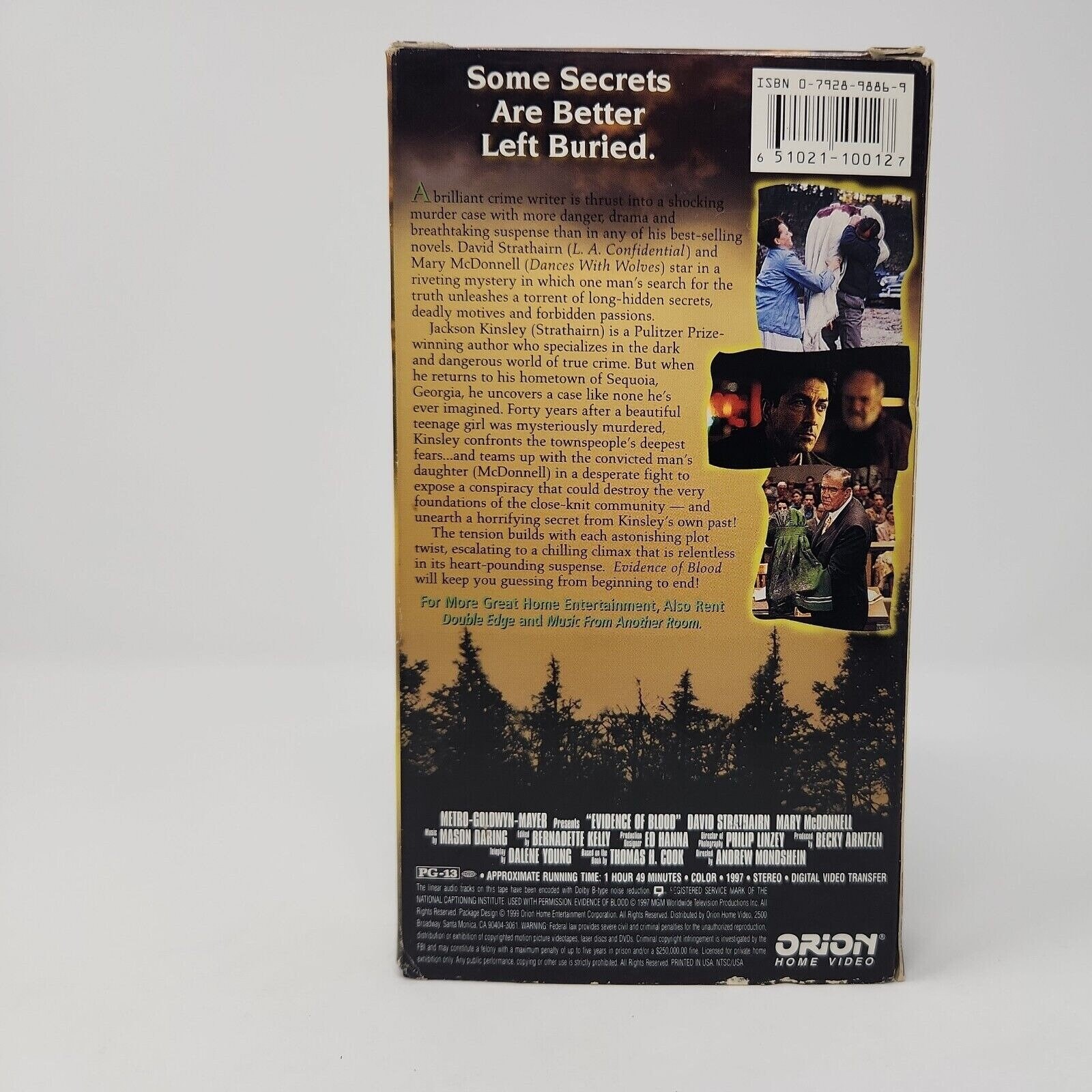 Evidence of Blood VHS,1997 David Strathairn, Mary Mcdonnell Rated PG-13 ...