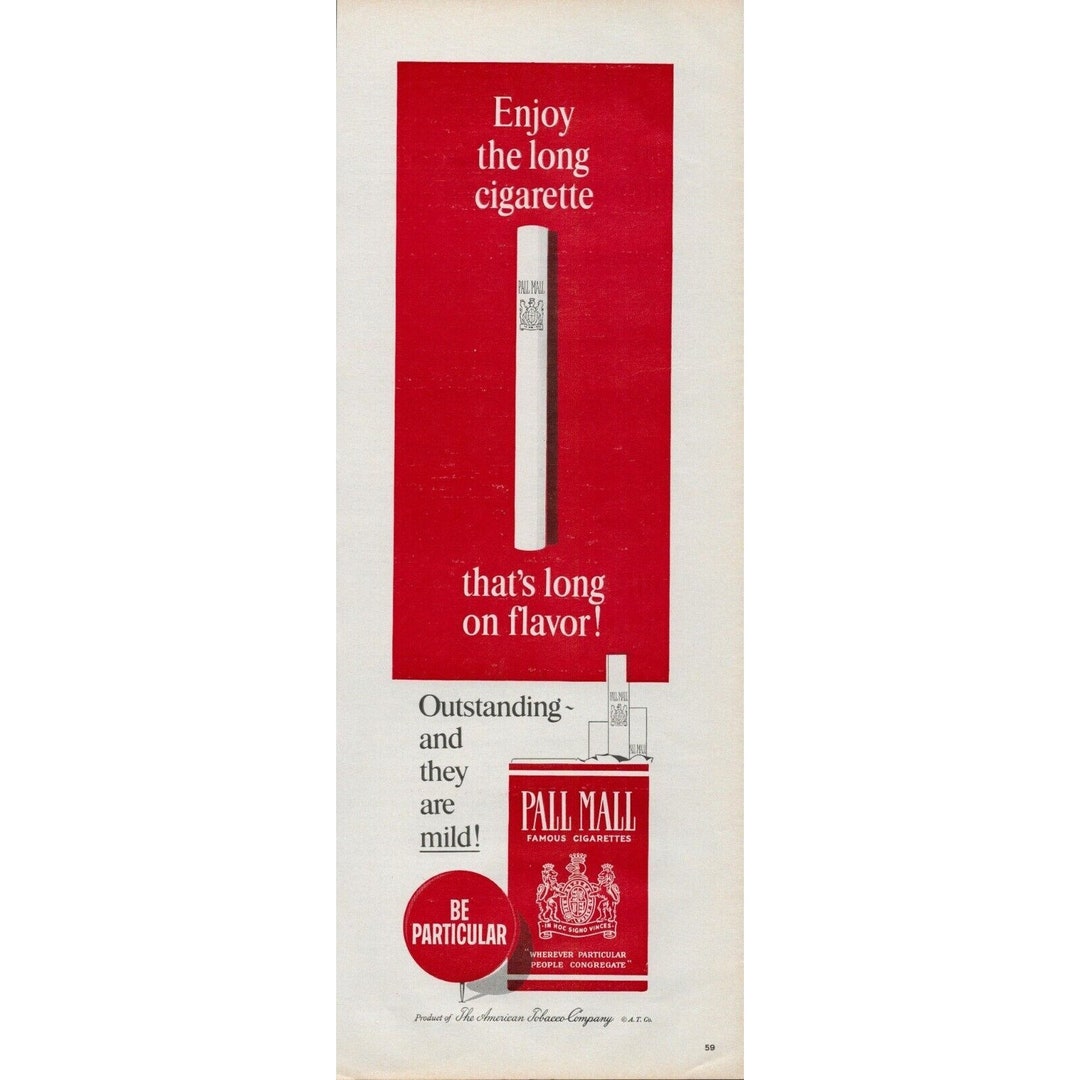 Pall Mall be Particular Cigarettes 1966 Vintage Print Ad L4 - Etsy