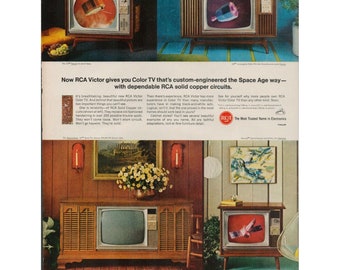 Philco Color TV 1966 Vintage Print Ad L4 - Etsy