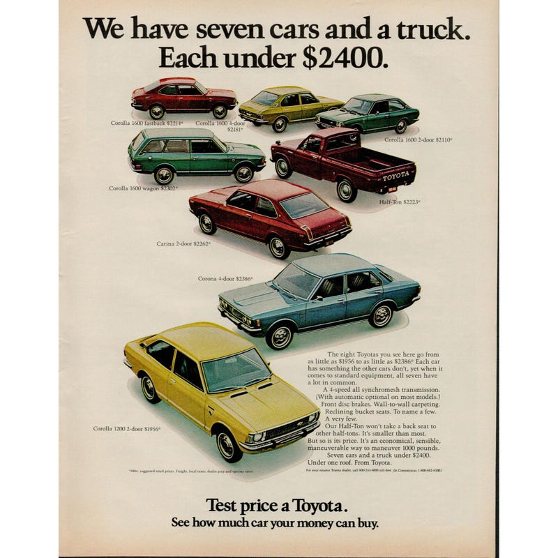 Vintage Toyota Print Ad - Etsy