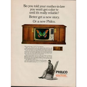 Philco Color TV 1966 Vintage Print Ad (L4) - Etsy