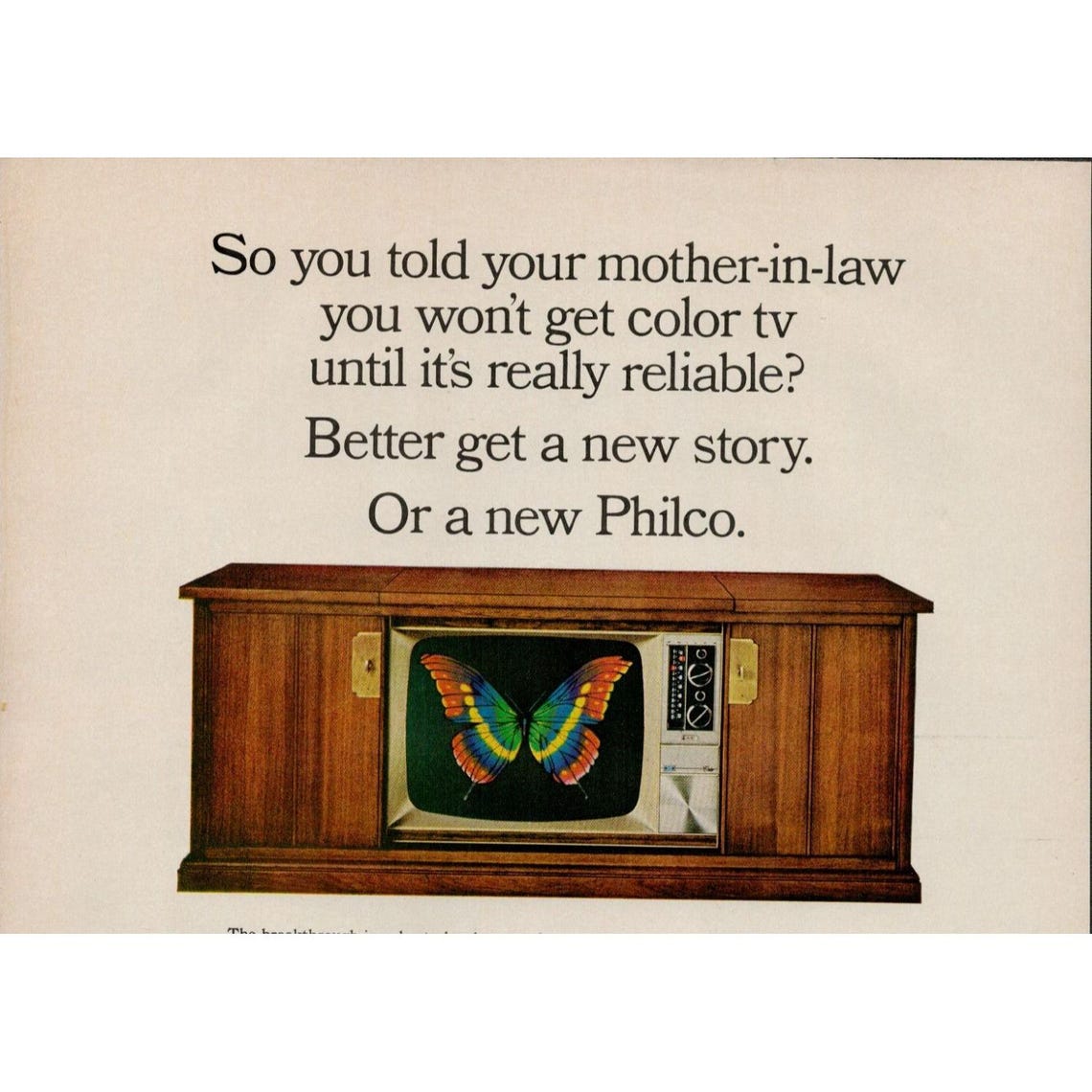 Philco Color TV 1966 Vintage Print Ad (L4) - Etsy