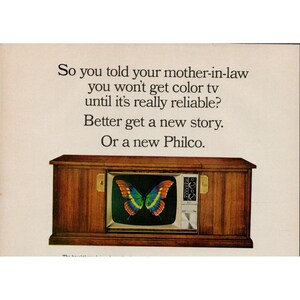 Philco Color TV 1966 Vintage Print Ad (L4) - Etsy
