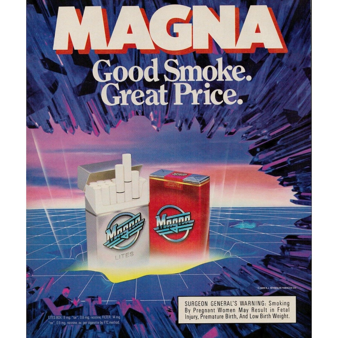 1989 Magna Cigarettes Vintage Print Ad L11 - Etsy