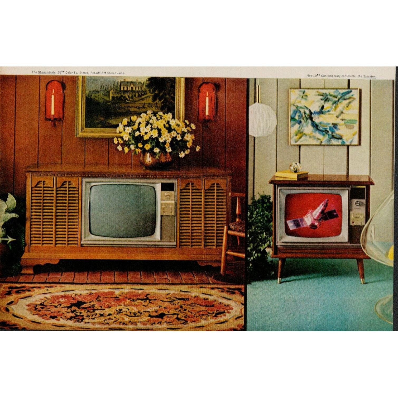 1966 RCA Victor Color TV Cabinet Styles Vintage Print Ad (L4) - Etsy
