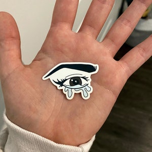 Brown Eye and Blue Eye Crying Laptop Water Bottle Sticker - Etsy