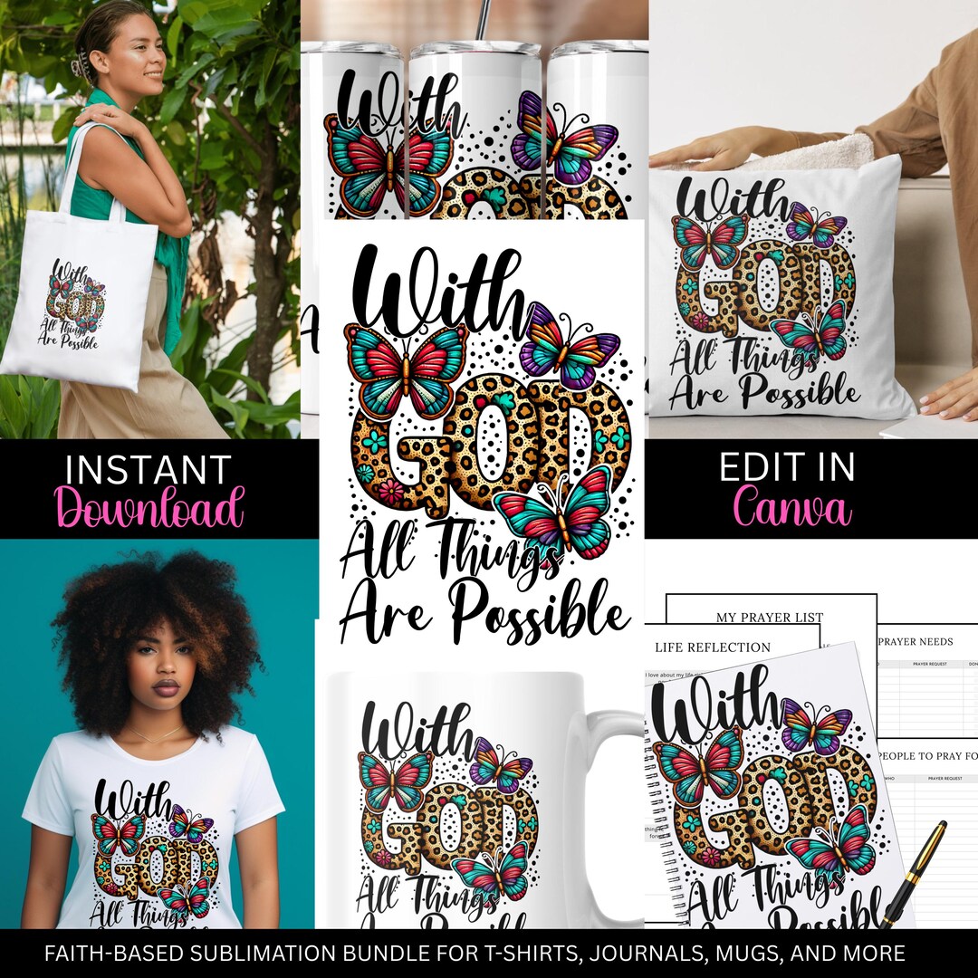 With God All Things Are Possible PNG SVG Download | Christian ...