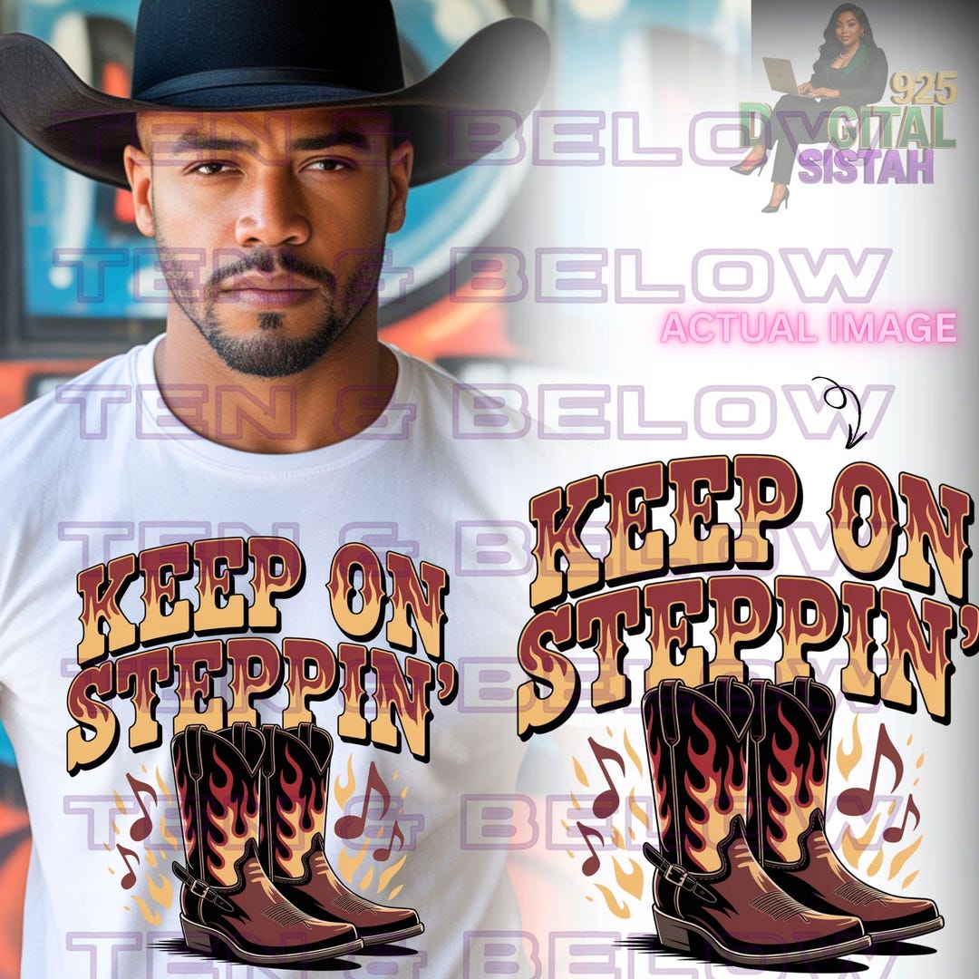 Keep on Steppin’ Cowboy Boots PNG Orange & Red | Boots on the Ground ...