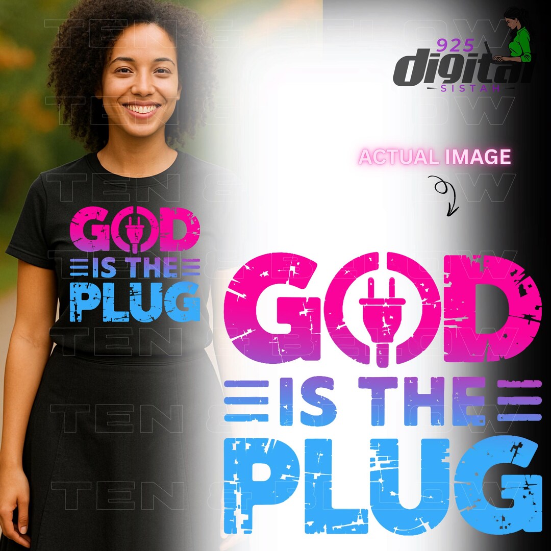 God is the Plug SVG JPG | Pink Distressed Christian Design| Religious ...