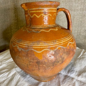 Primitive Clay Pottery Vintage Clay Pot Vintage Jug Garden Decor ...