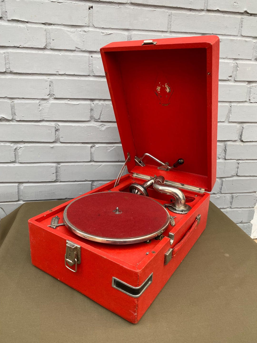 Soviet Red Gramophone Made in USSR Gift for Him Vynyl Records Soviet ...