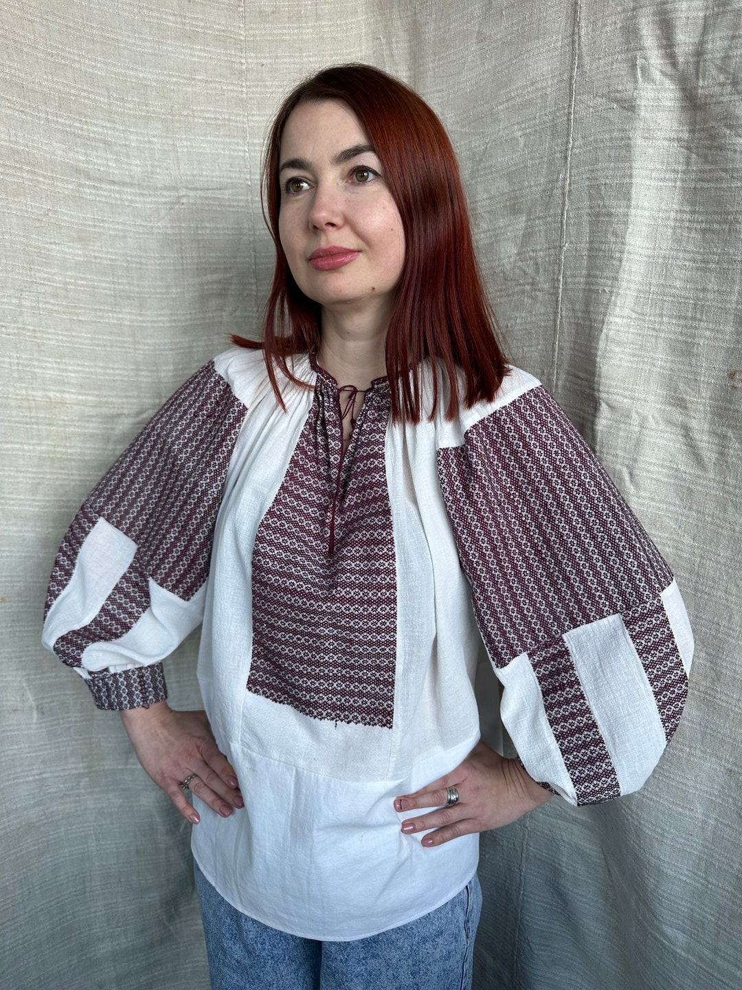 Romanian Blouse Embroidered Top Vintage Outfit Gift for Her Hippie ...
