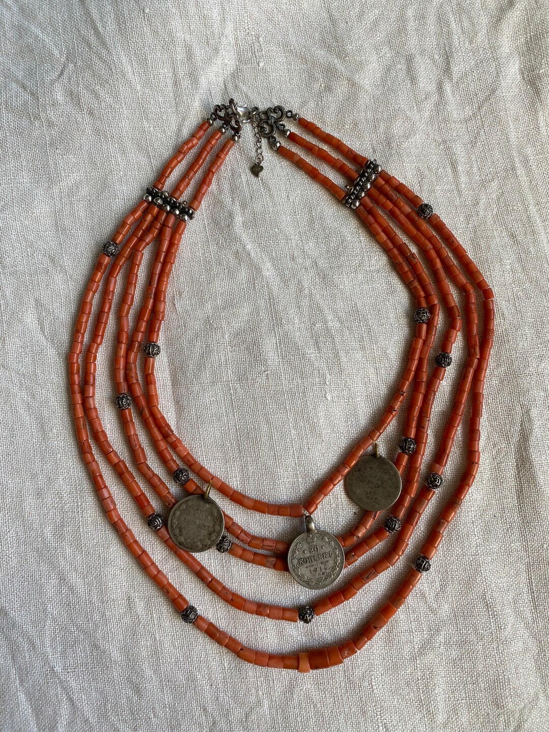 95 Grams Corals Natural Beads Natural Salmon Corals Big Beads Antique ...