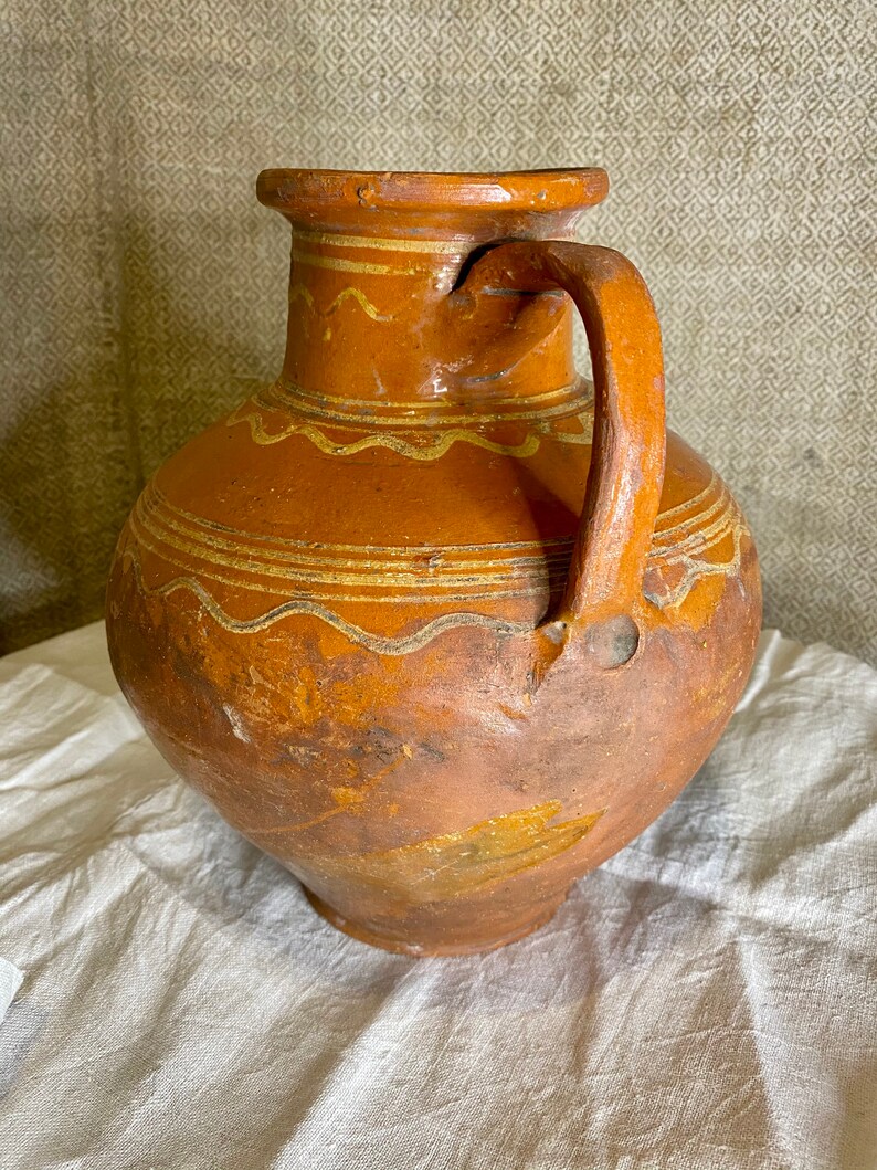 Primitive Clay Pottery Vintage Clay Pot Vintage Jug Garden - Etsy