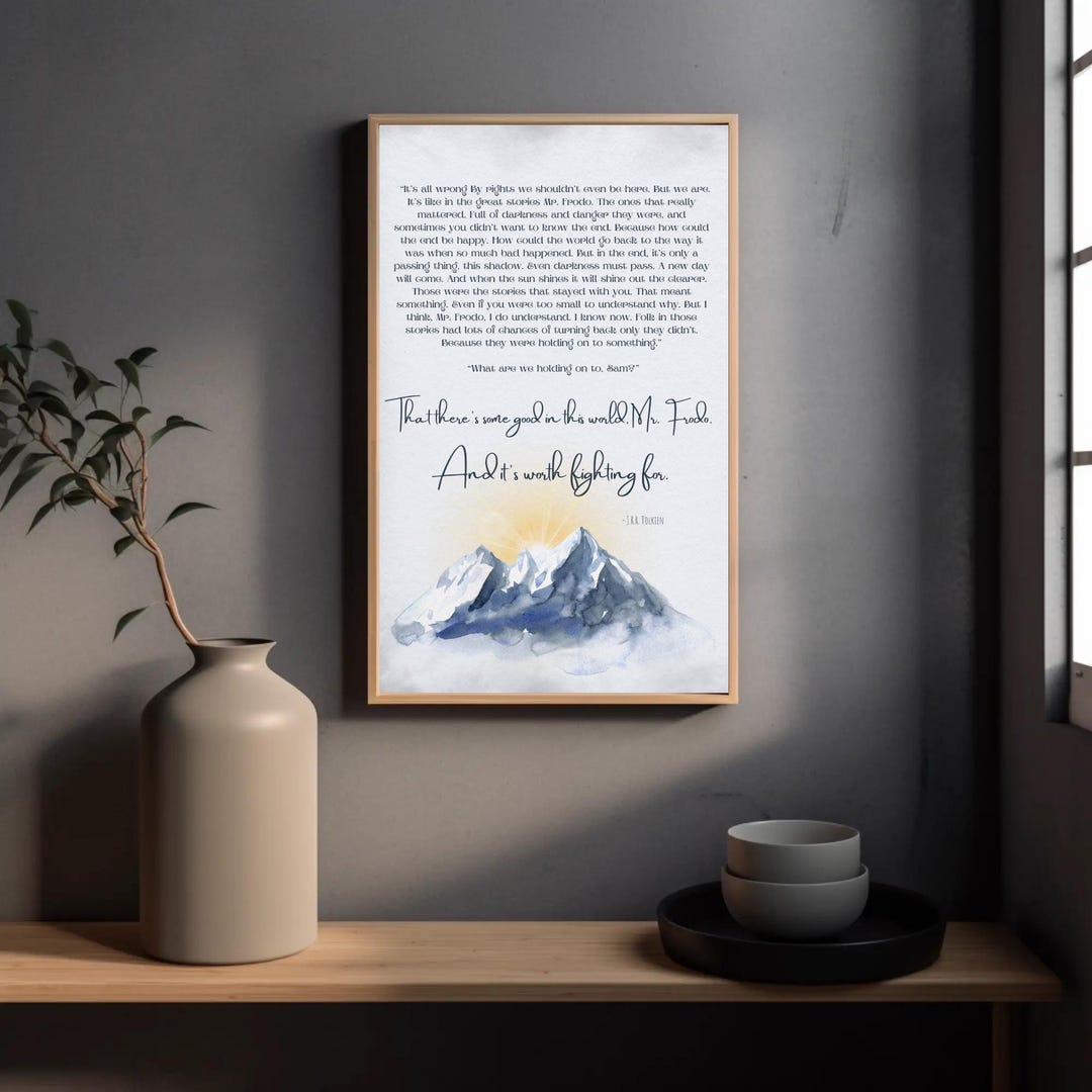 LOTR Quote Print – Samwise Gamgee, Inspirational Tolkien Art (digital ...