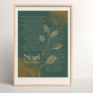 Tolkien Noel Poem Print - Literary Christmas Art, Fantasy Decor - Etsy