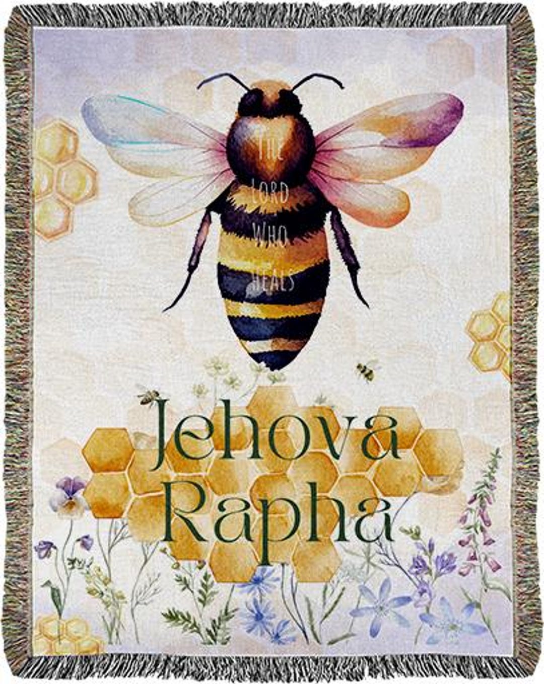 Jehova Rapha: the Lord My Healer Blanket. Jacquard Woven and Premium ...