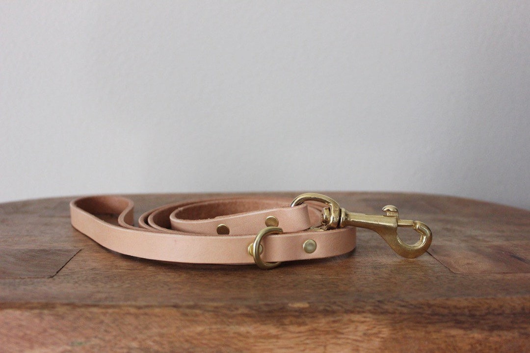 The Original Hound - Leather Leash With Brass Hardware - Etsy