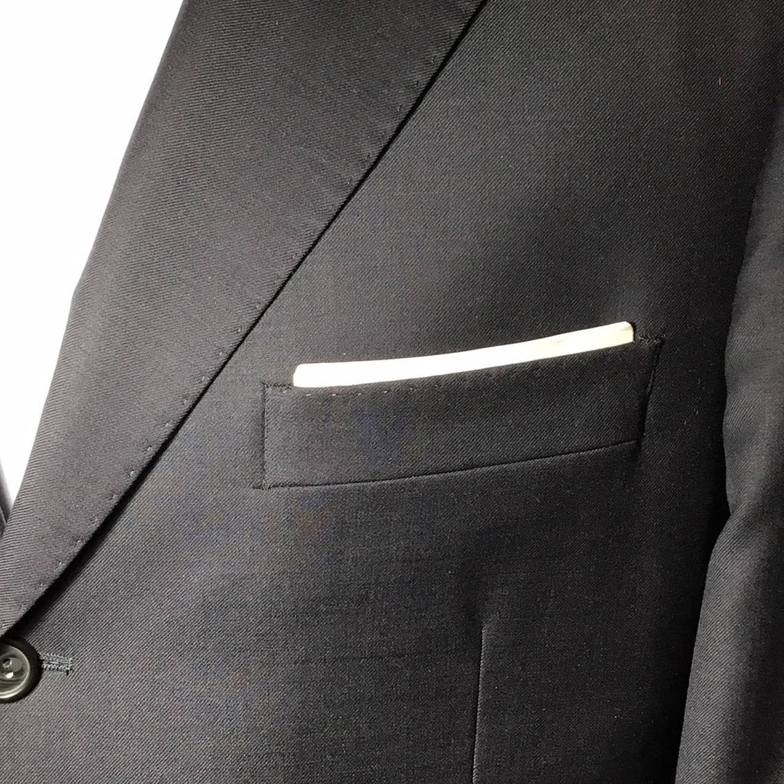 Pre-folded Pocket Square--white--squares2go - Etsy