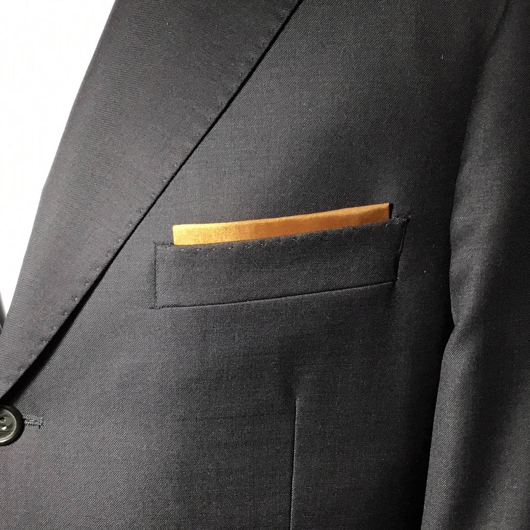 Pre-folded Pocket Square--gold--squares2go - Etsy