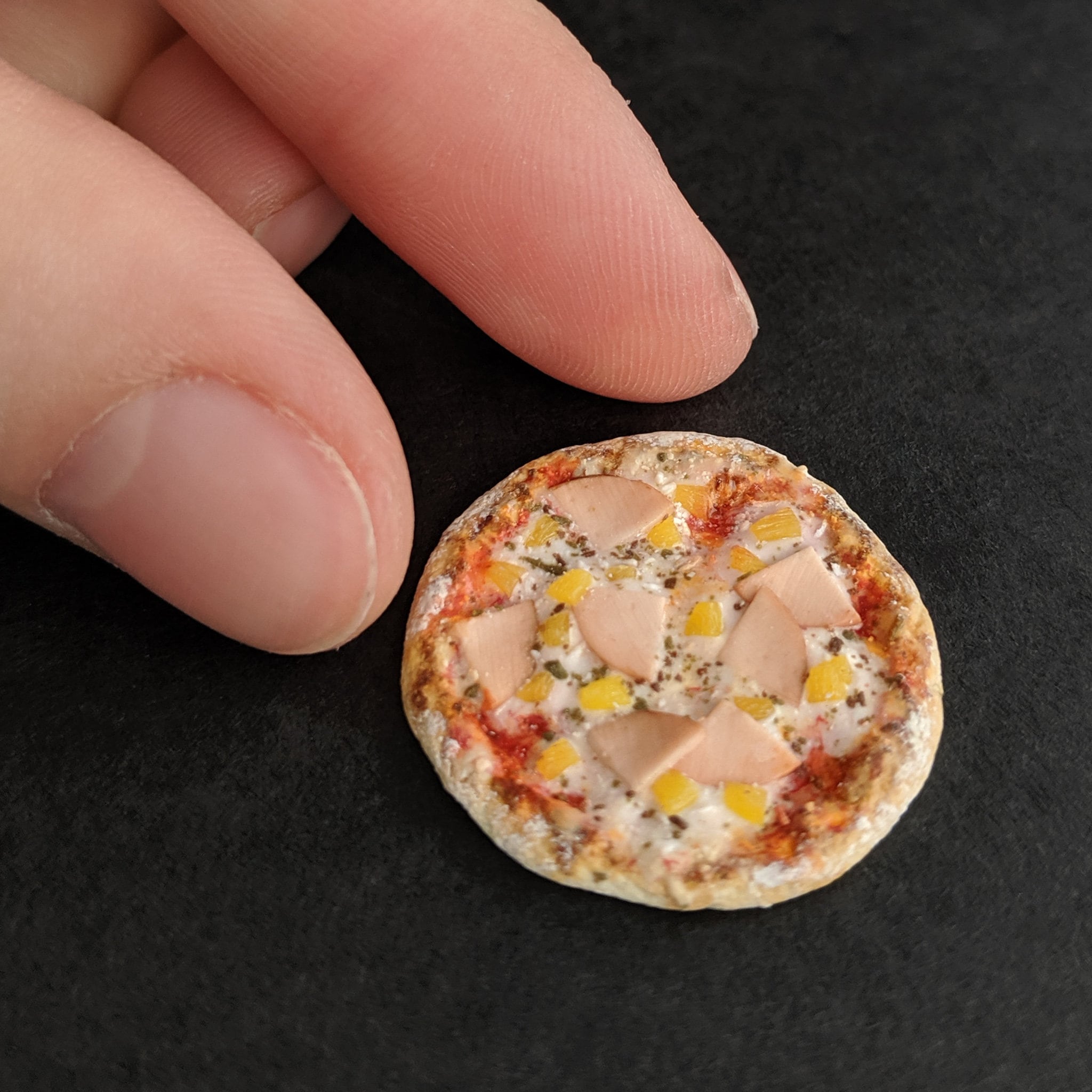 1/12th Scale Realistic Miniature Polymer Clay Hawaiian Pizza - Etsy