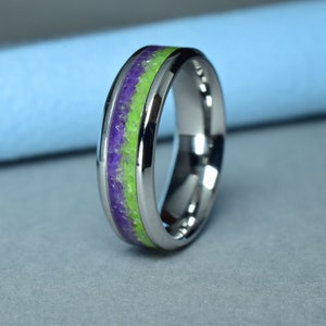 Titanium Wedding Ring, Medical Grade Stainless Steel Ring With Crushed ...