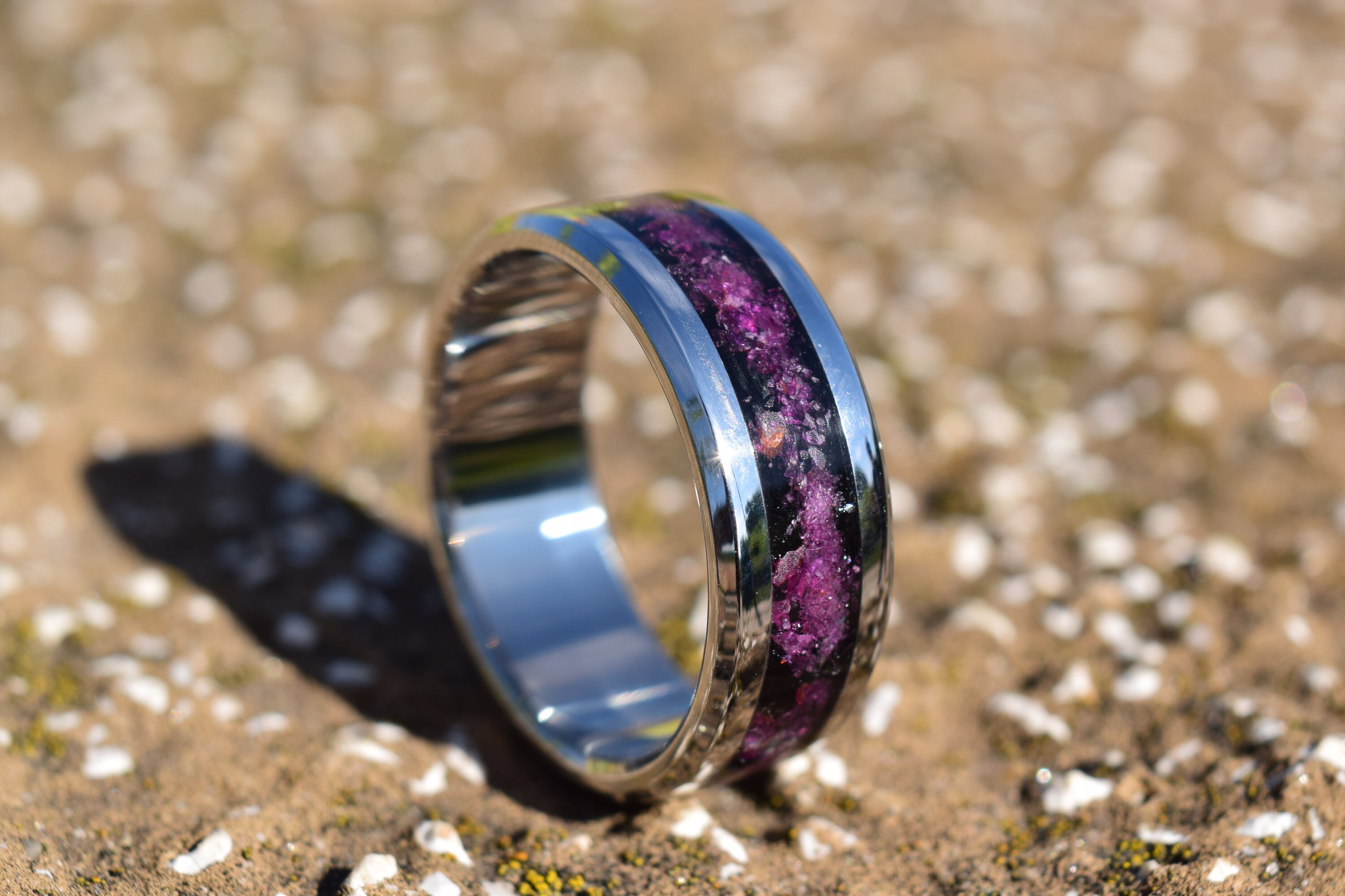 Limited Edition Wedding Ring Promise Ring Set With Crushed | Etsy