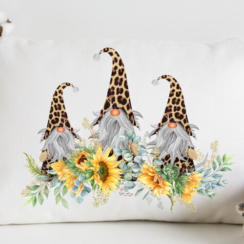 LEOPARD GNOMES SUNFLOWER Png Fall Gnome Gnome Love | Etsy