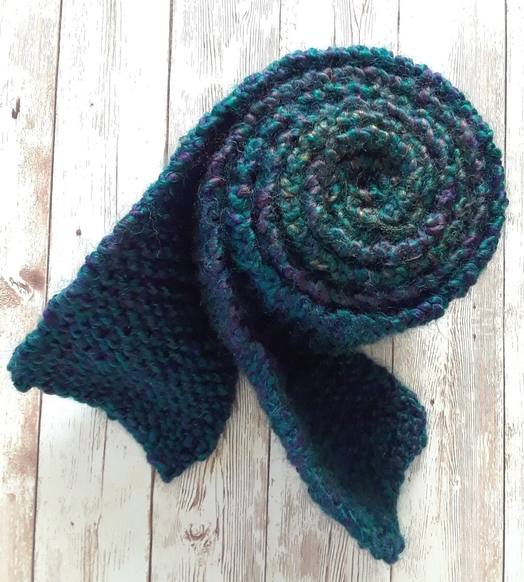 Knit Scarves Women, Warm Knit Scarves, Soft and Cozy Scarves, Green ...