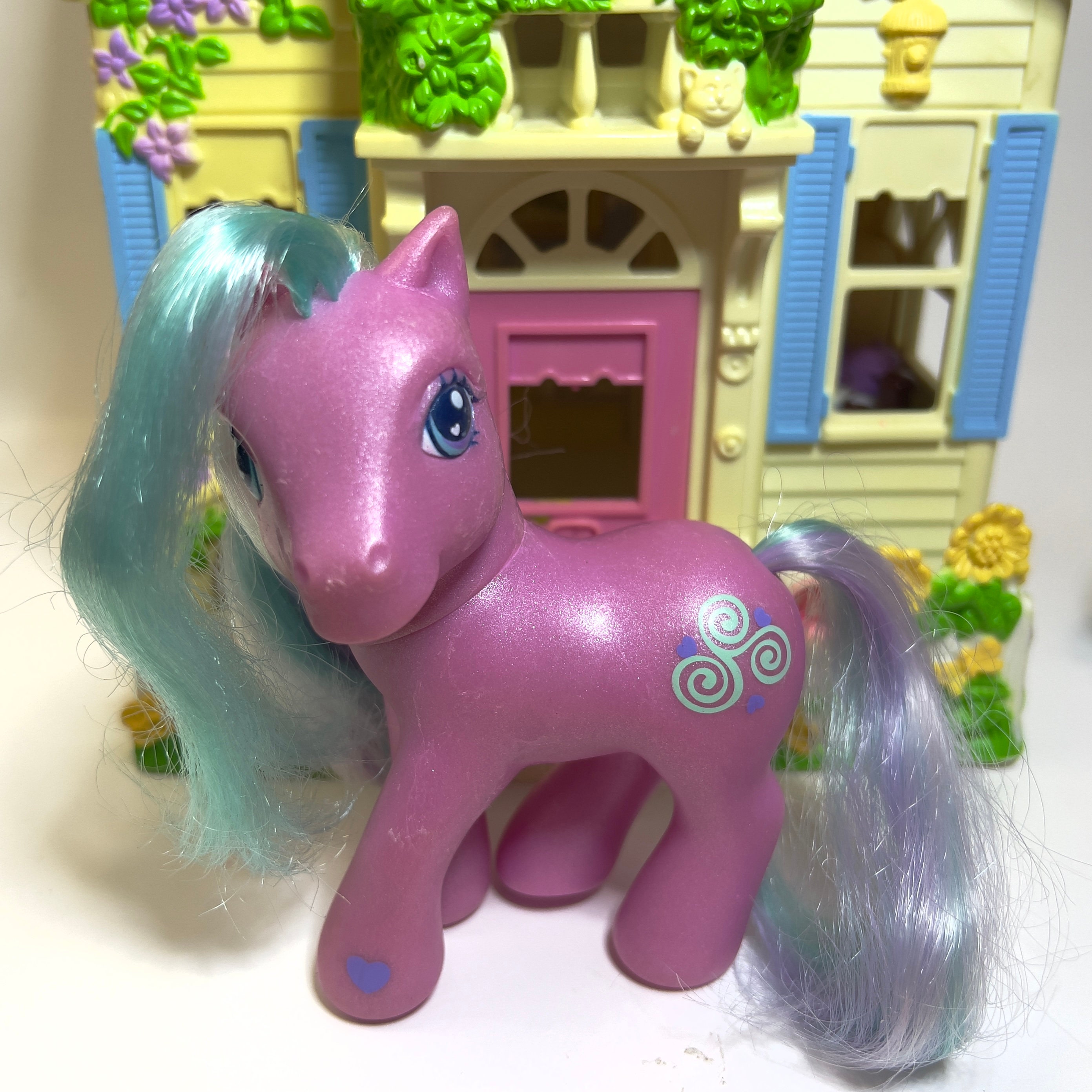 My Little Pony G3 Toola Roola Pink Swirl Blue White Purple Hair Vintage ...