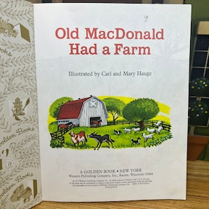 Vintage 1975 Old Macdonald Had a Farm A Little Golden Book Classic ...