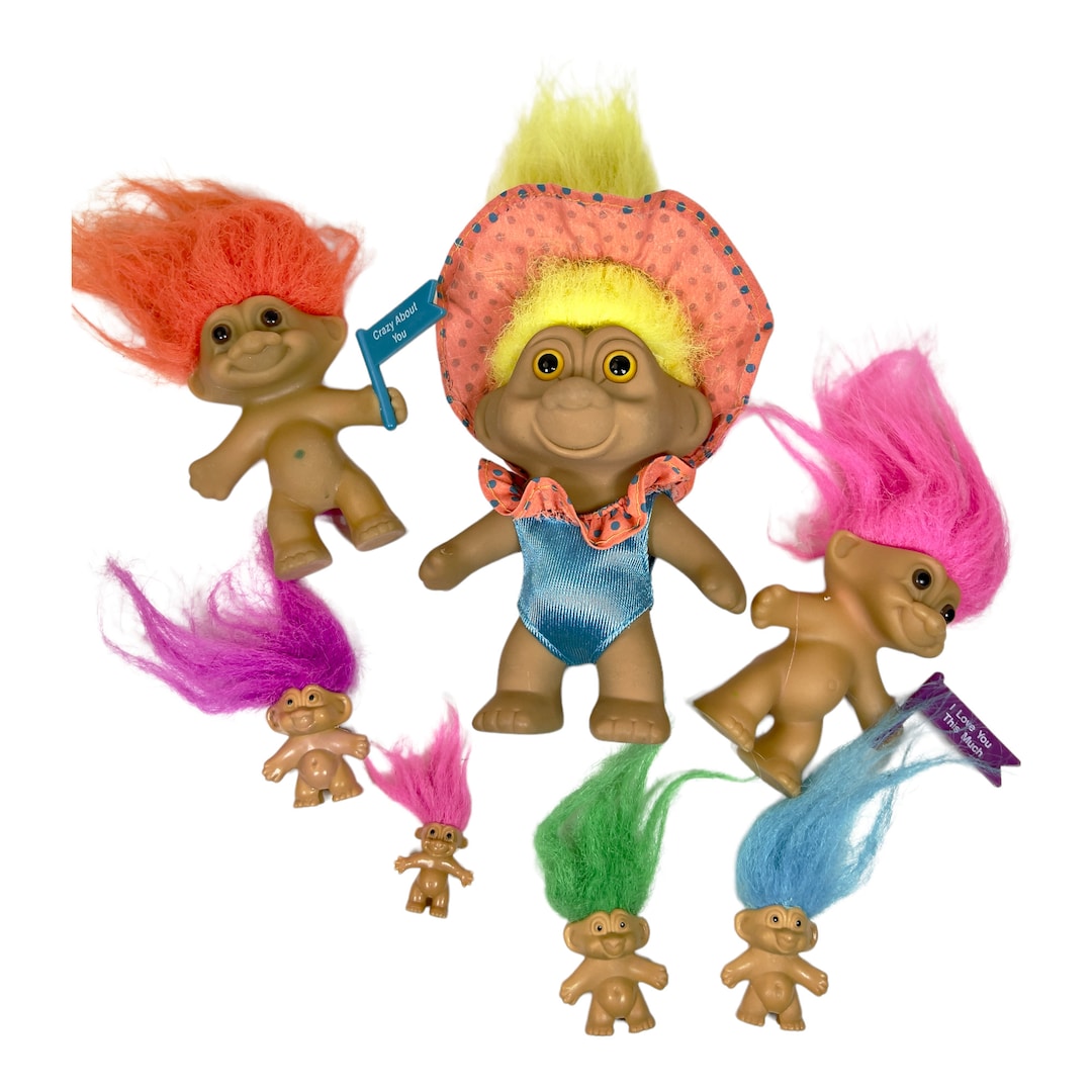 Lot of 7 Vintage Troll Doll 1991 of Various Eras & Sizes - Etsy