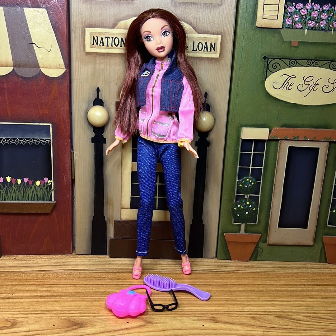 My Scene Barbie Doll Chelsea Nude Straight Red Auburn Hair With Streaks Vtg 1999 Etsy