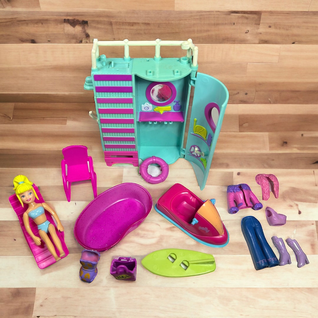 Vintage 2002 Polly Pocket Figure and Lifeguard Beach Playset - Etsy