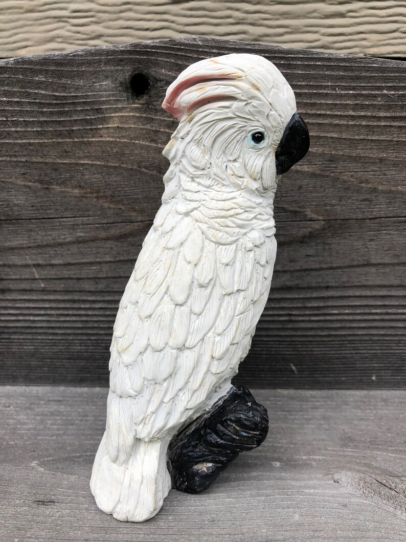 Cockatoo Sculpture, Vintage Cockatoo, Sandicast Cockatoo, Small ...