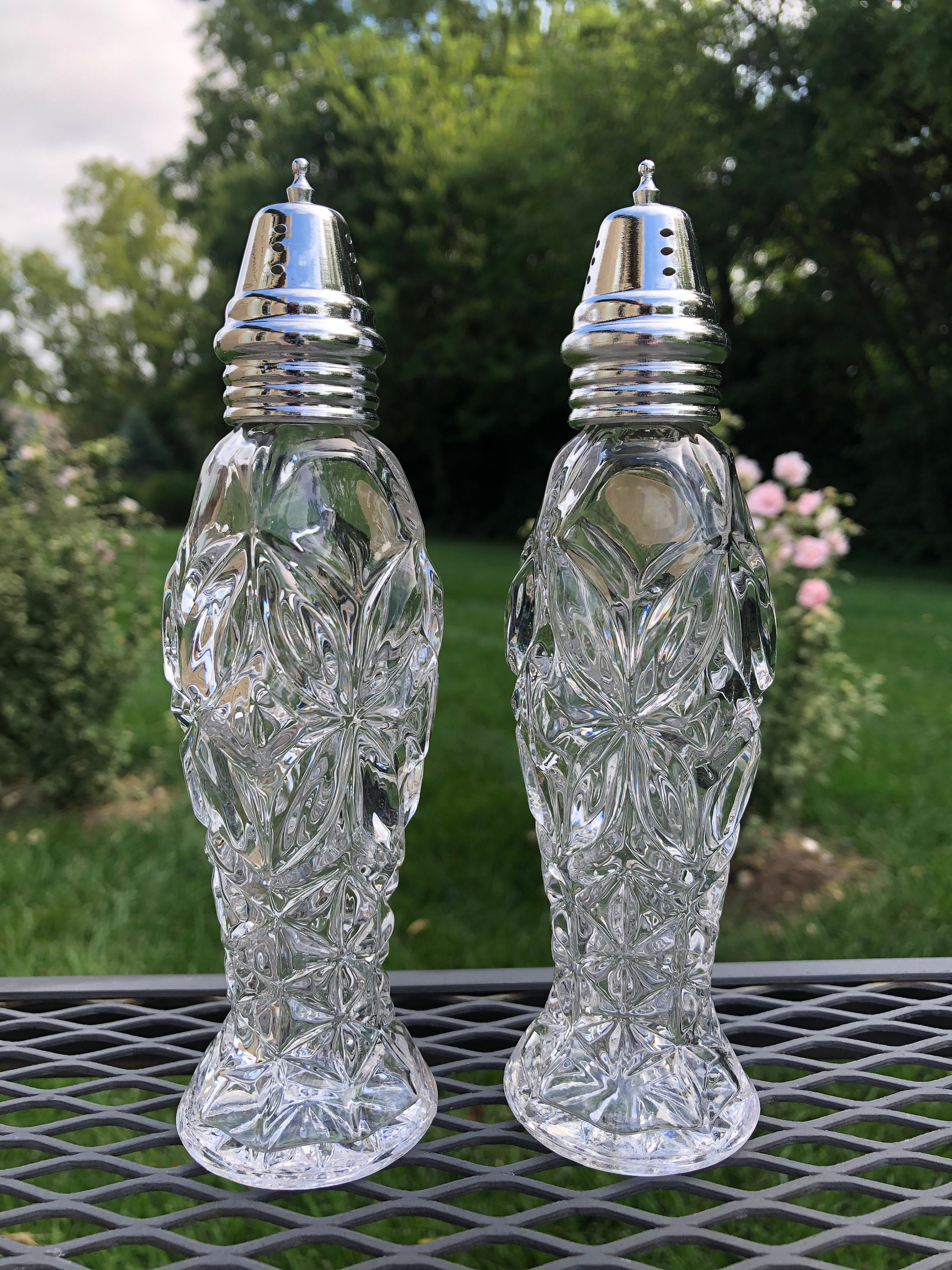 West German Salt & Pepper Shakers Vintage Crystal Salt and - Etsy