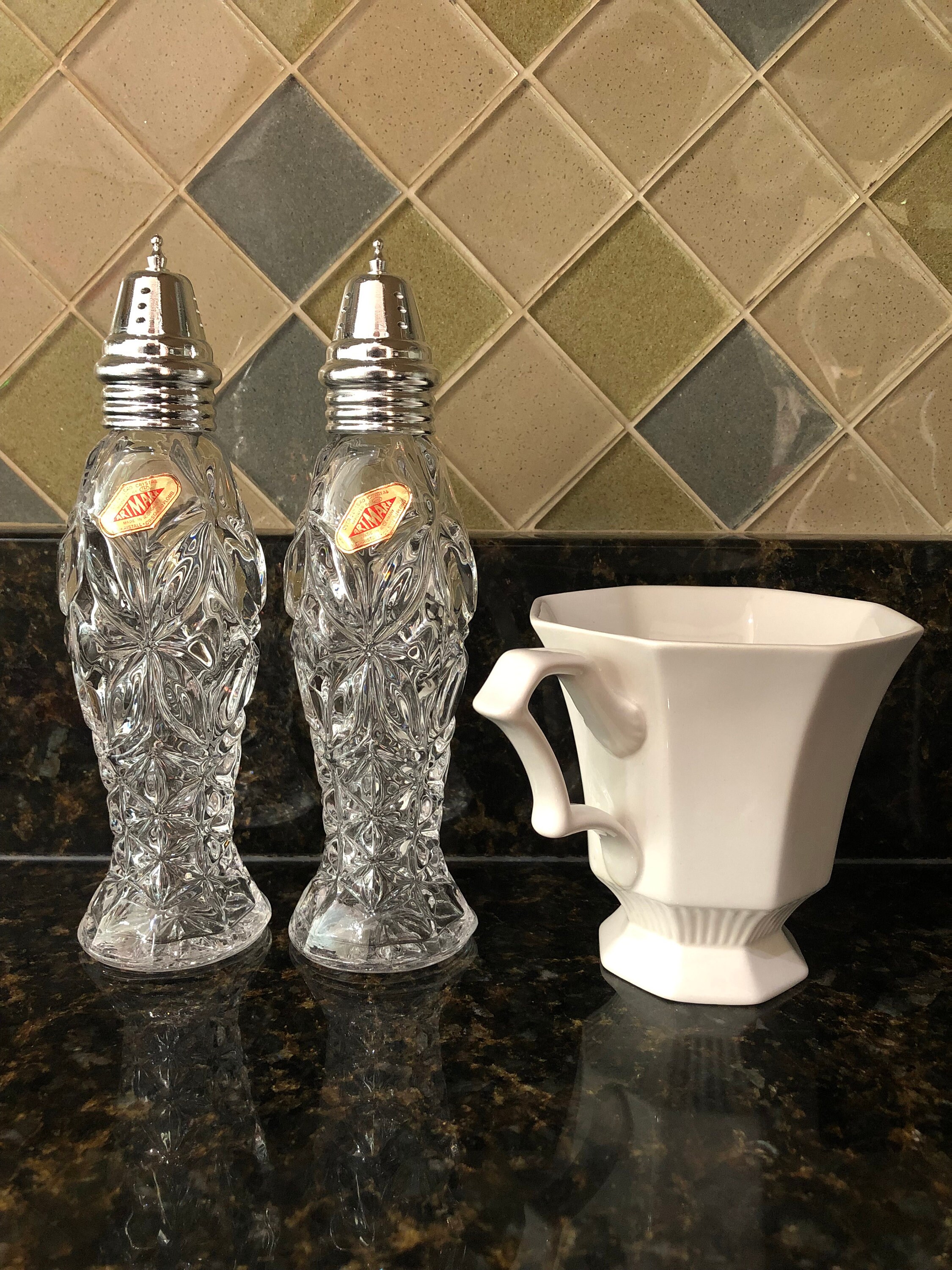 West German Salt & Pepper Shakers Vintage Crystal Salt and - Etsy