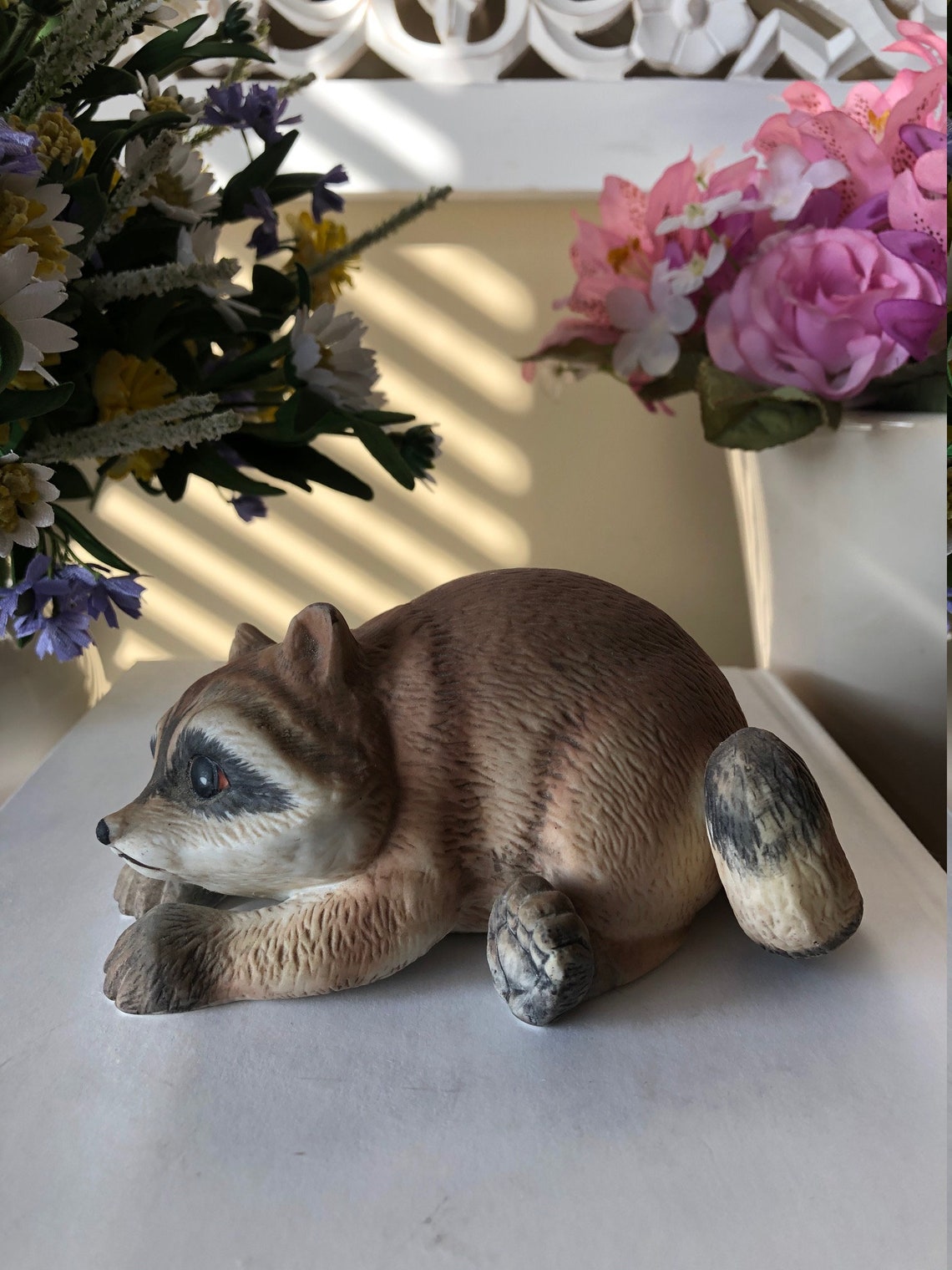 Vintage Raccoon Figurine Baby Raccoon Statue Vintage Ceramic | Etsy
