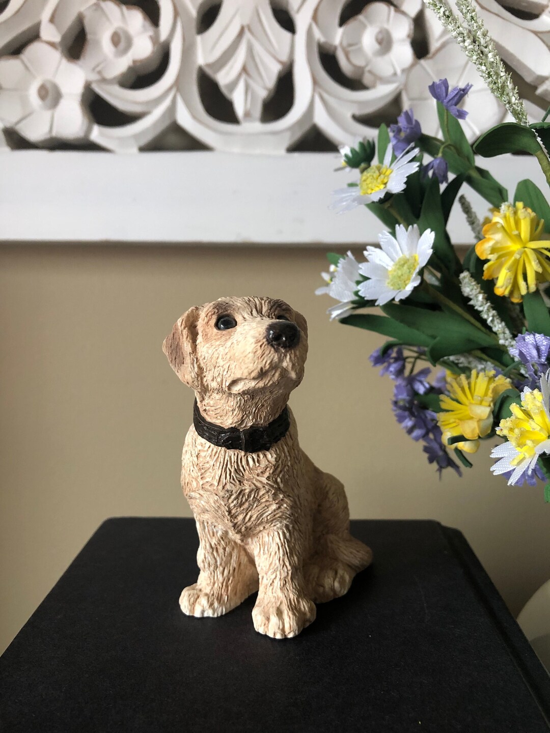 Golden Retriever Figurine, Life Like Golden Retriever, Mini Golden ...